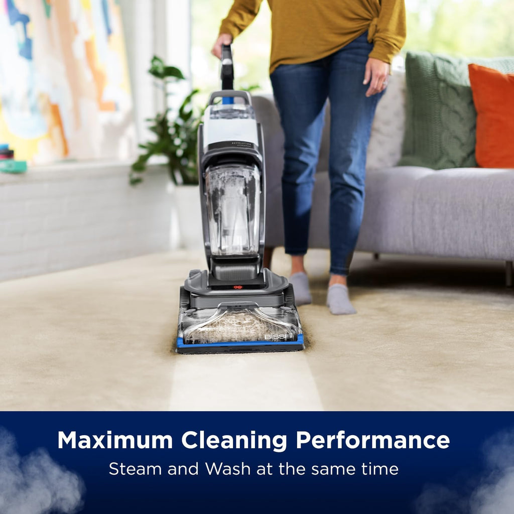 BISSELL Revolution HydroSteam Carpet Cleaner (3670E) – Steam & Stain ...