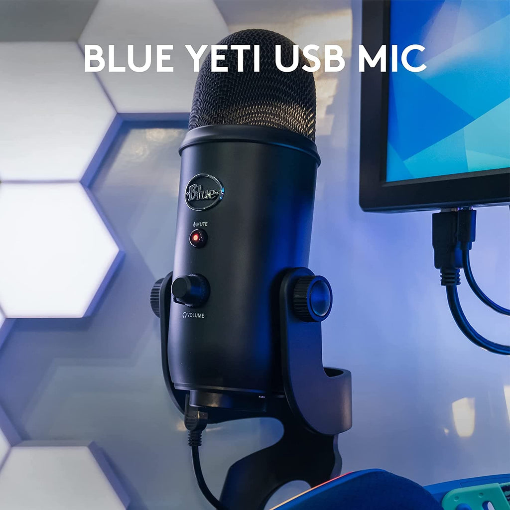 Logitech G Blue Yeti Game Streaming Kit with Yeti USB Gaming Mic - Bla ...