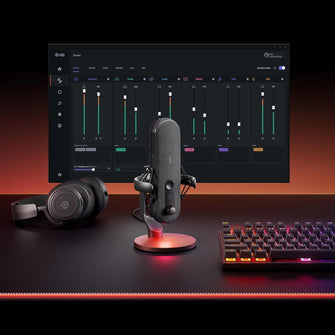 SteelSeries Alias USB Gaming Mic with AI Noise Cancellation, Sonar ...