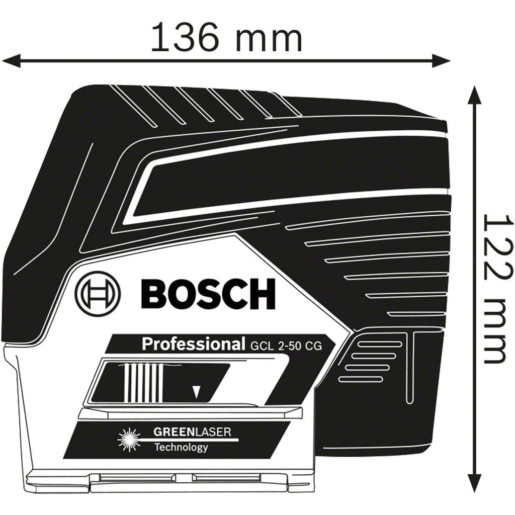 Bosch Professional 12V System Laser Level GCL 2-50 CG (1 battery 12V ...