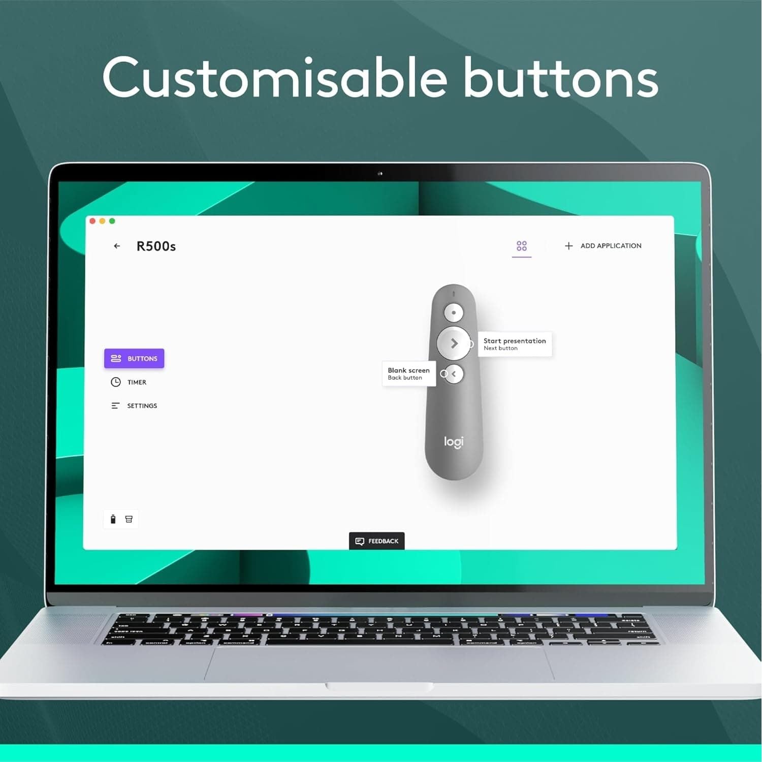 Logitech R500s Laser Class 1 Presenter Bluetooth and USB / Presentation ...