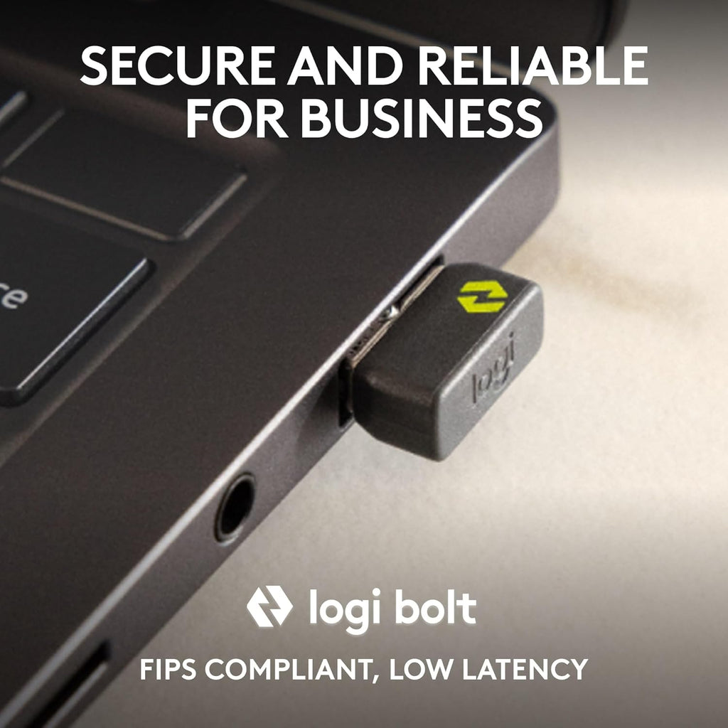 Logitech M240 for Business Silent Wireless Mouse, Secure Logi Bolt USB ...