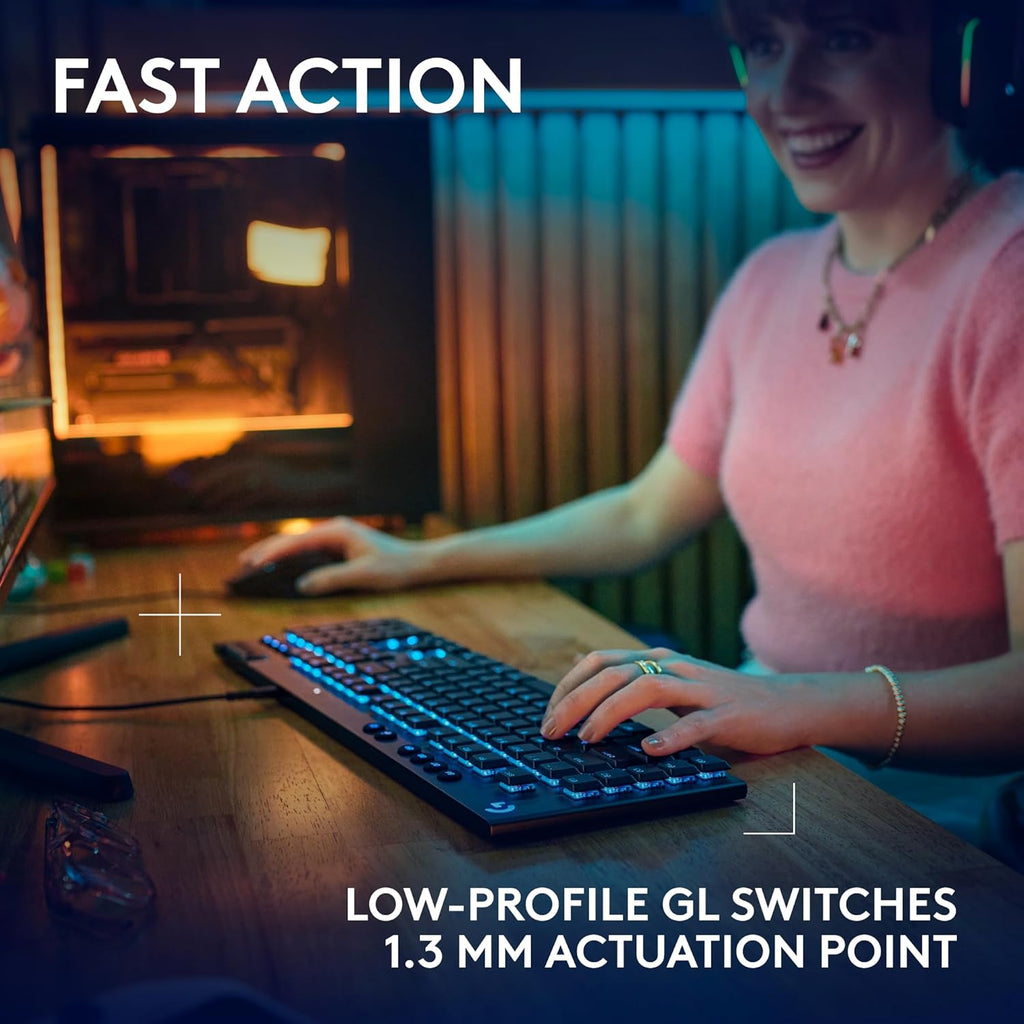 Logitech G915 X Wired Mechanical Gaming Keyboard – Low-Profile, GL ...