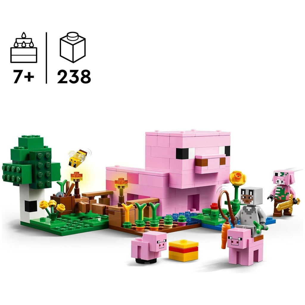 LEGO Minecraft The Baby Pig House (21268) – Building Toy with Farm ...