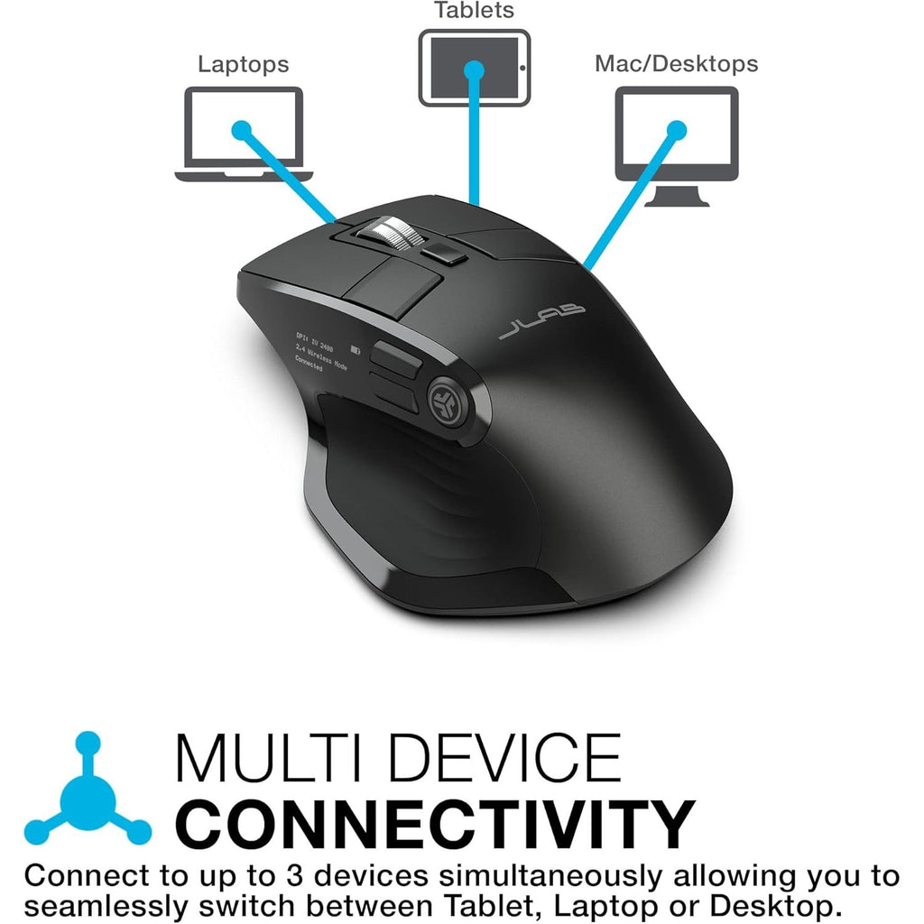 JLab Epic Bluetooth Mouse – Rechargeable Wireless Mouse with OLED Disp ...