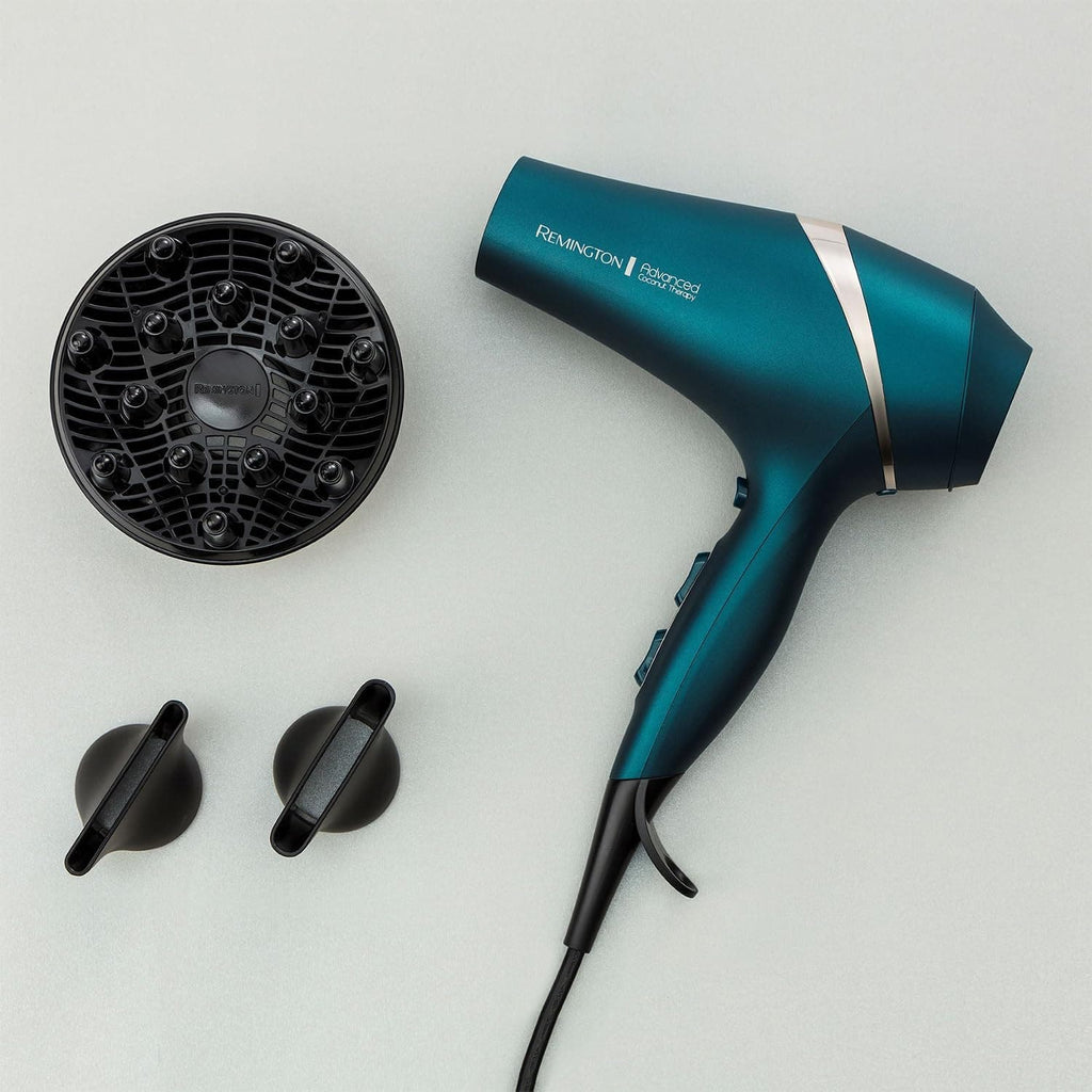 Remington Advanced Coconut Therapy Hair Dryer (Infused with Coconut and ...