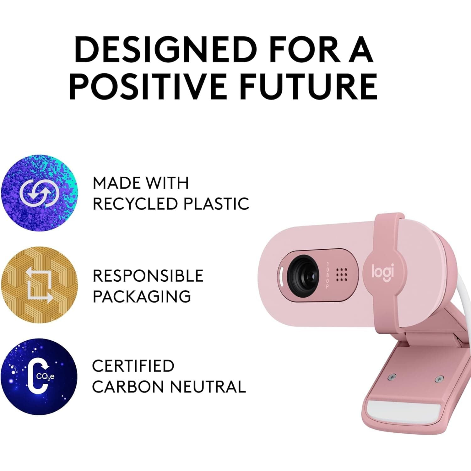 Logitech Brio 100 Full HD Webcam for Meetings and Streaming, Auto-Light ...