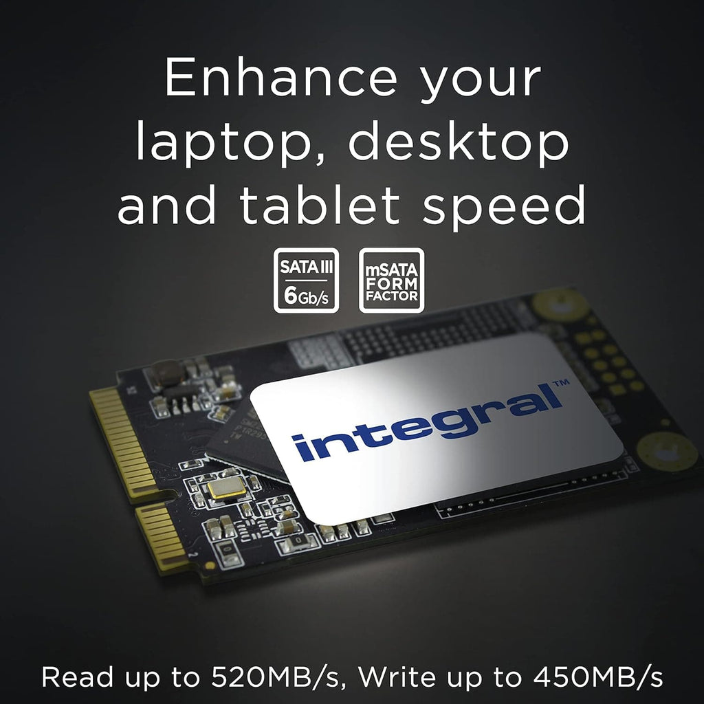 Integral 128GB mSATA Internal SSD for PC and Laptop, up to 480MB/s Read ...