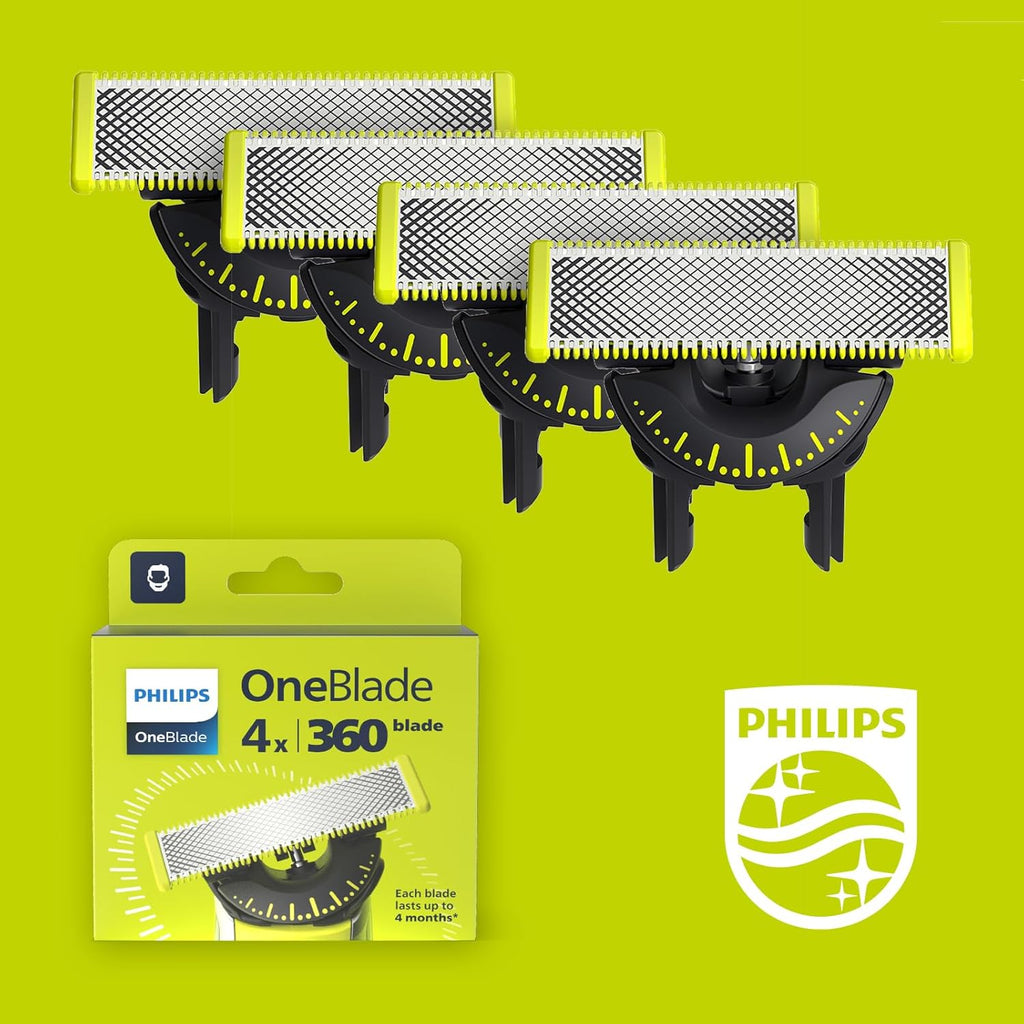Philips OneBlade 360 Replacement Blades – 4-Pack for Hybrid Shaver ...