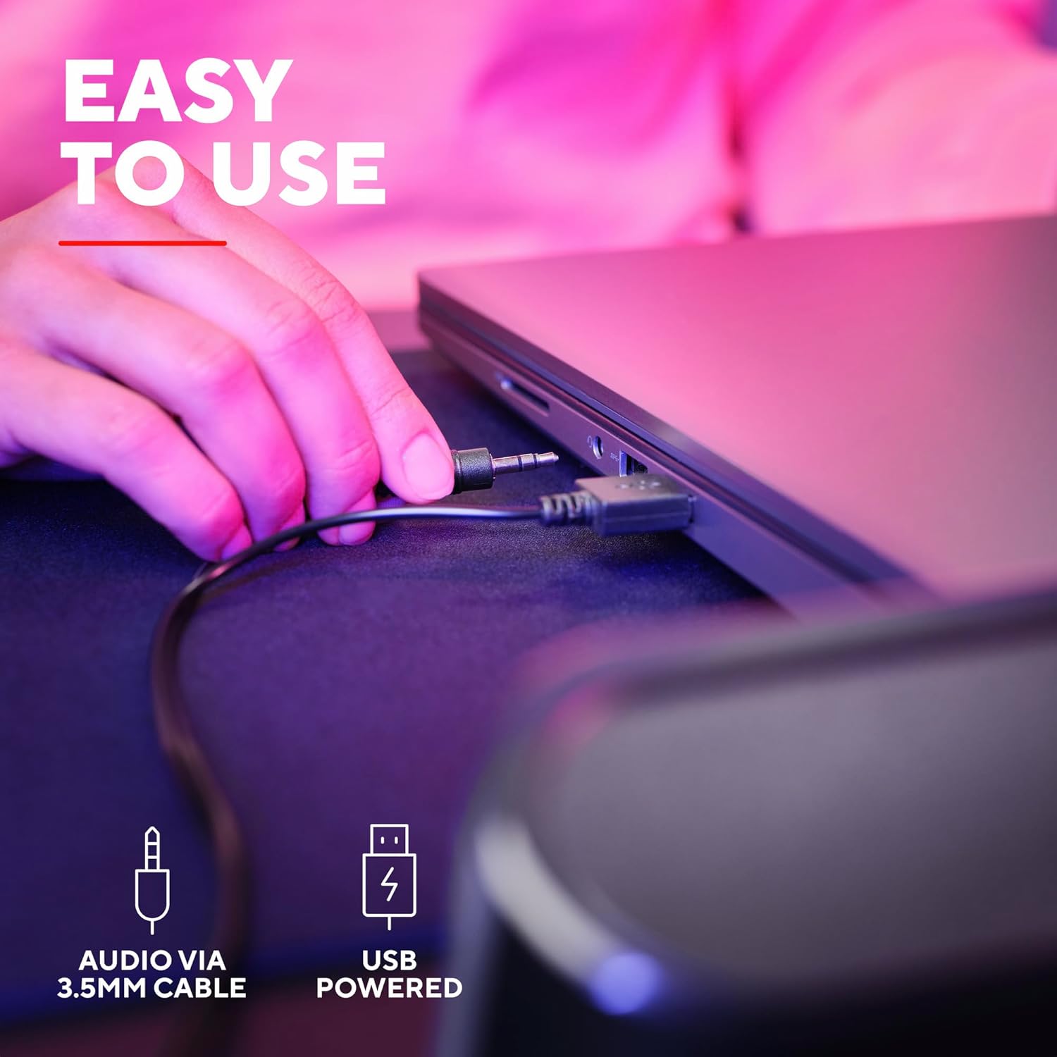 Trust Gaming GXT 1619 Rhox RGB Soundbar – 12W USB Powered PC Speakers ...