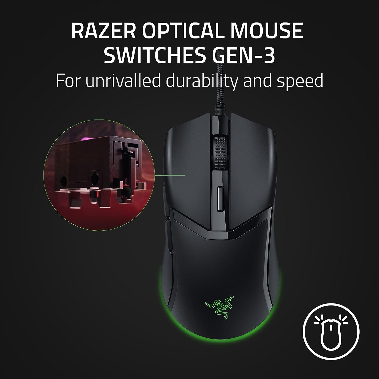 Razer Cobra Lightweight Wired Gaming Mouse, 57g, Chroma RGB Lighting ...