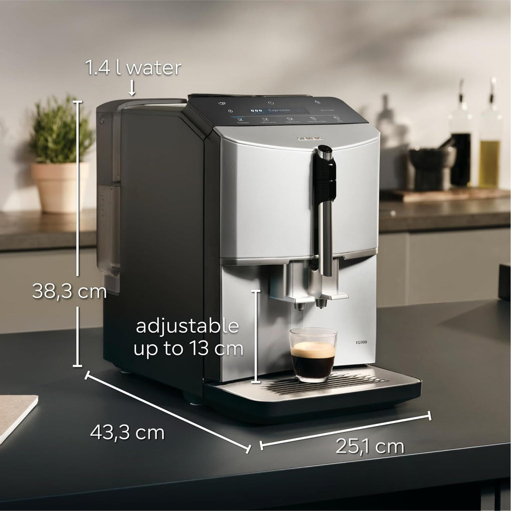 Siemens EQ300 Bean-to-Cup Coffee Machine (TF301G19) – Fully Automatic ...