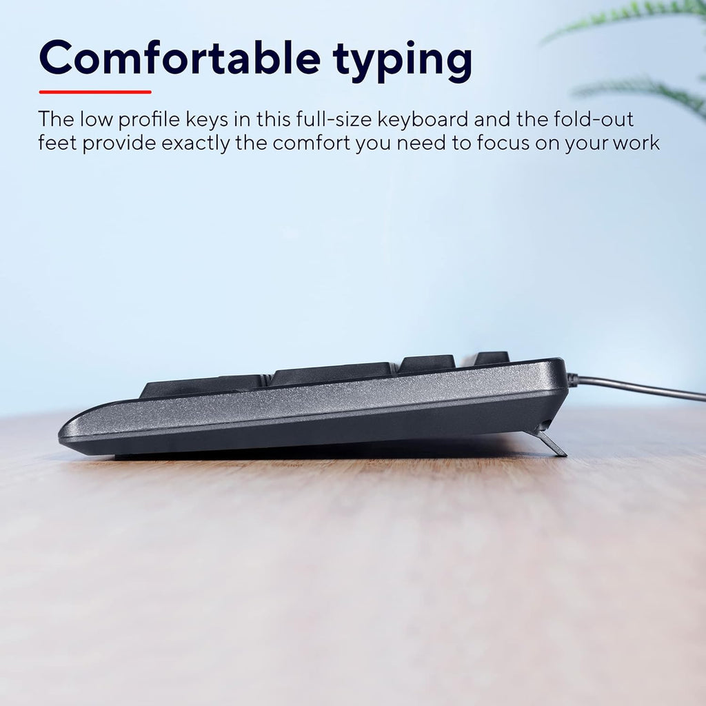 Trust Taro Wired Keyboard & Mouse Set - Full-Size, Spill-Resistant ...