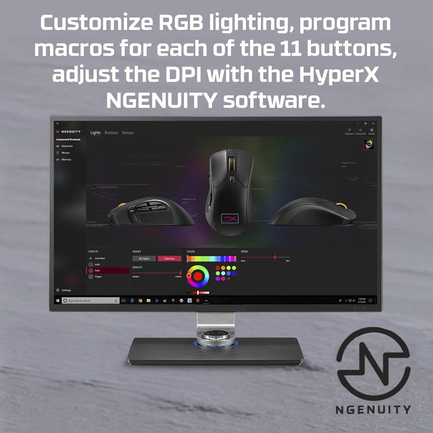 HyperX Pulsefire Raid – Ergonomic – 11-button programmable RGB Gaming ...