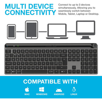 JLab Epic Advanced Wireless Keyboard - Multi Device Backlit ...