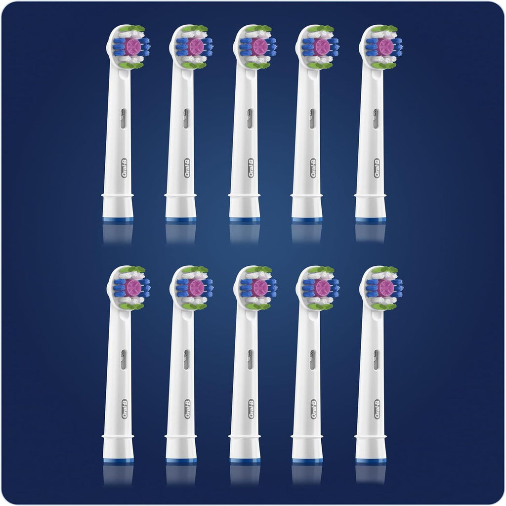 Oral-B 3D White Electric Toothbrush Heads with CleanMaximiser - 10 Pack ...