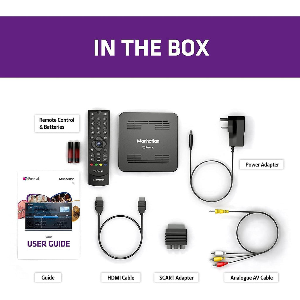 Manhattan SX Freesat HD Box, Black– Gadcet UK