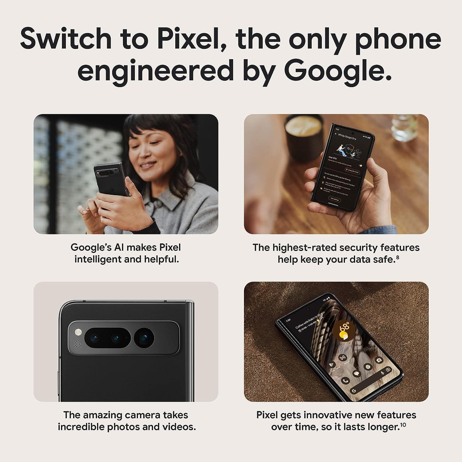 Google Pixel Fold - 5G - 256GB Storage - 12GB RAM - Dual Sim - Obsidia ...