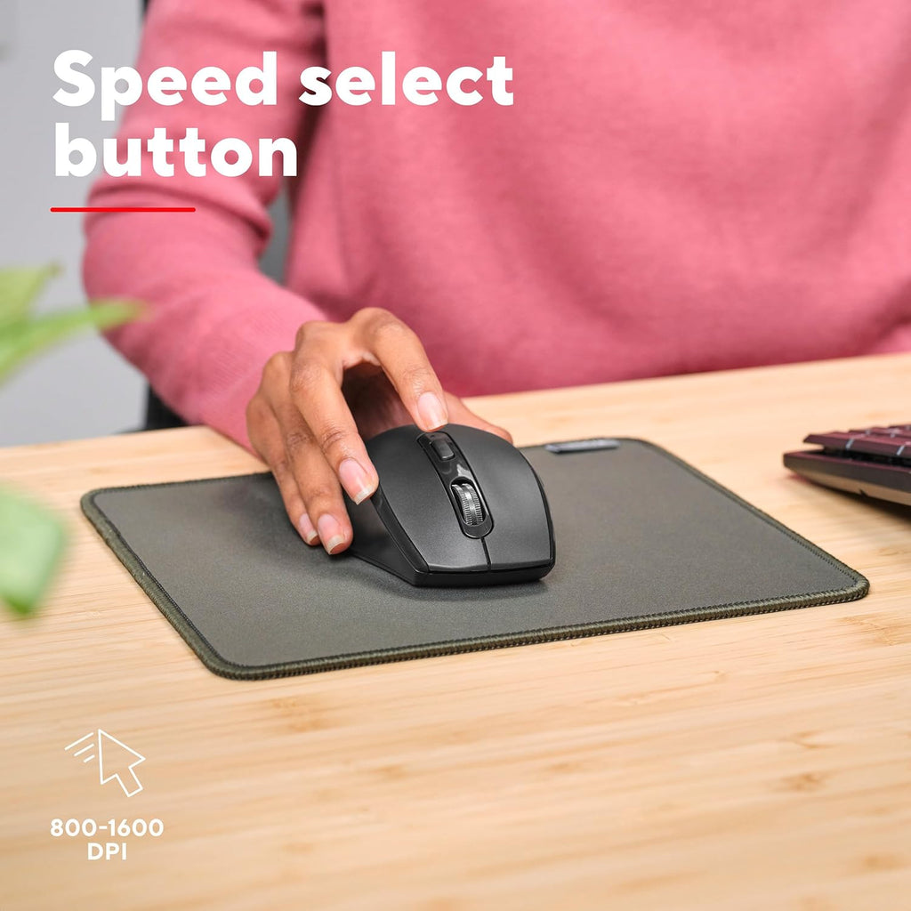 Trust Sura Wireless Mouse – Adjustable DPI, 6 Buttons, 10m Range, USB ...