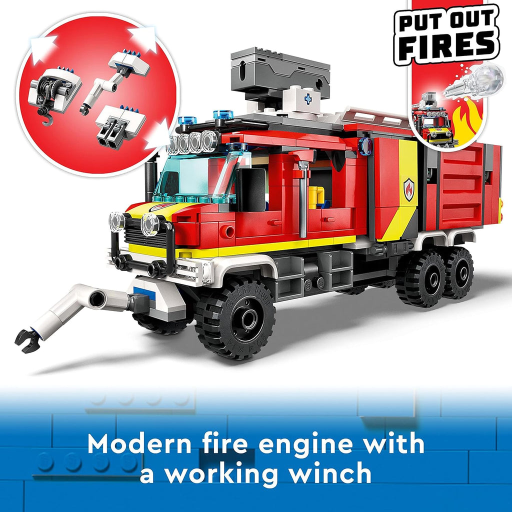 LEGO City Fire Command Unit 60374 – Rescue Fire Engine with Drones ...