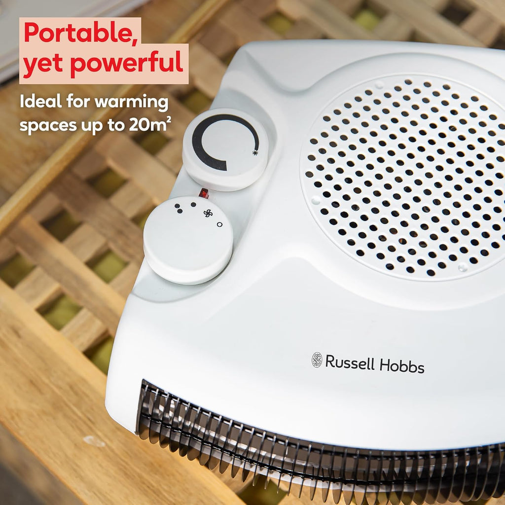 Russell Hobbs RHFH1005W 2000W PTC Ceramic Heater – Portable, Horizontal ...
