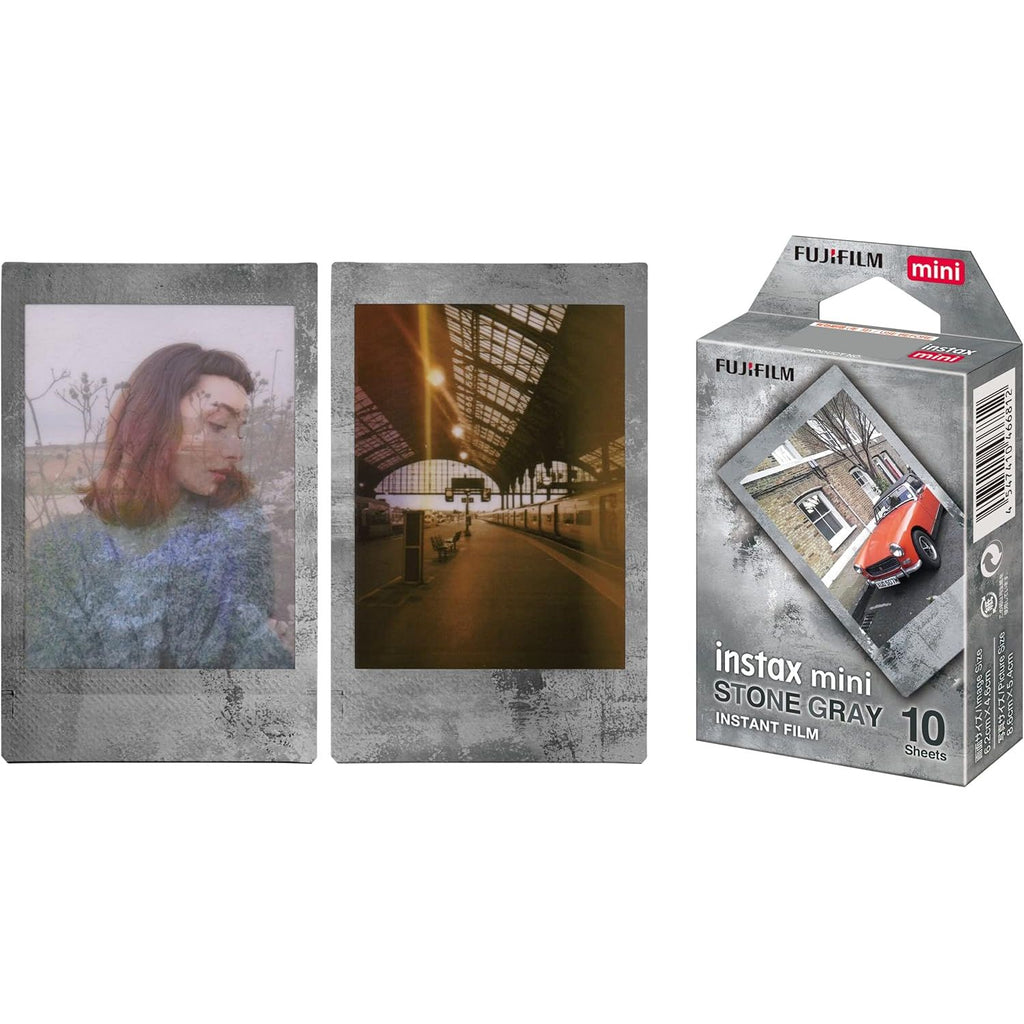 Fujifilm instax mini Instant Film – Stone Gray Border, 10 Shot Pack ...