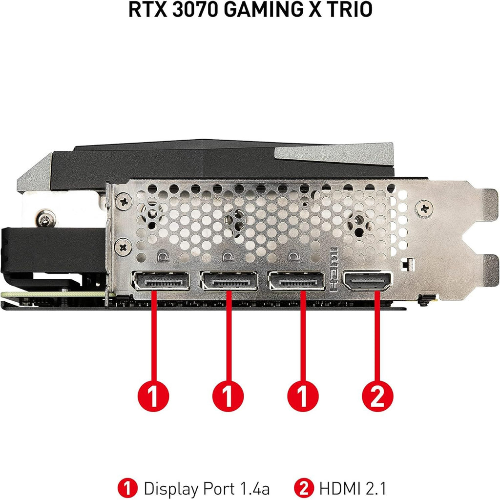 MSI GeForce RTX 3070 GAMING X TRIO Graphics Card - 8GB GDDR6, 1830 MHz ...