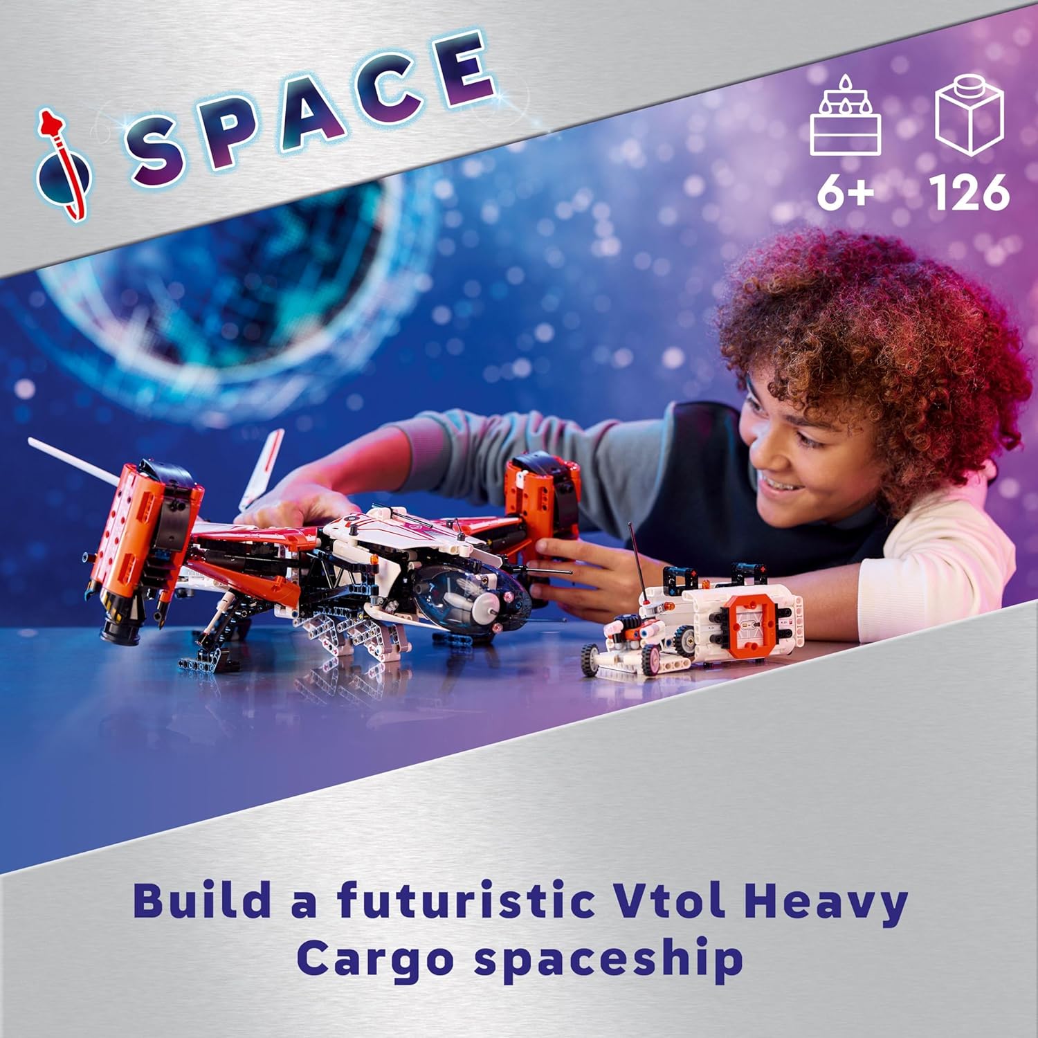 LEGO Technic VTOL Heavy Cargo Spaceship LT81 Set (42181) – Space Plane ...