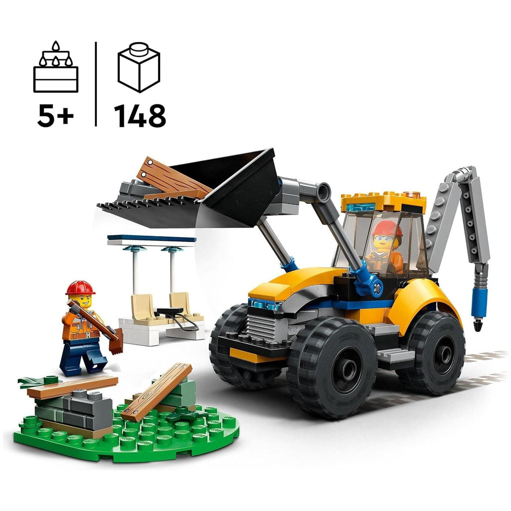 LEGO 60385 City Construction Digger, Excavator Toy Boys And Girls Aged ...