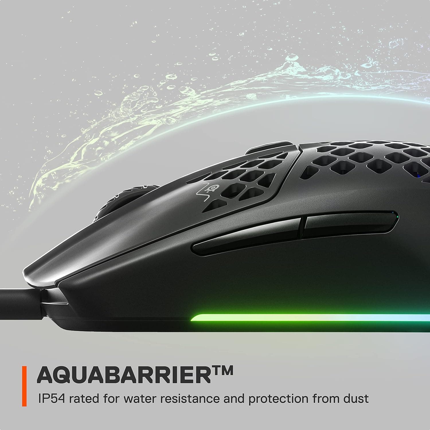 SteelSeries Aerox 3 RGB Gaming Mouse – Onyx (Ultra-Lightweight, Water ...