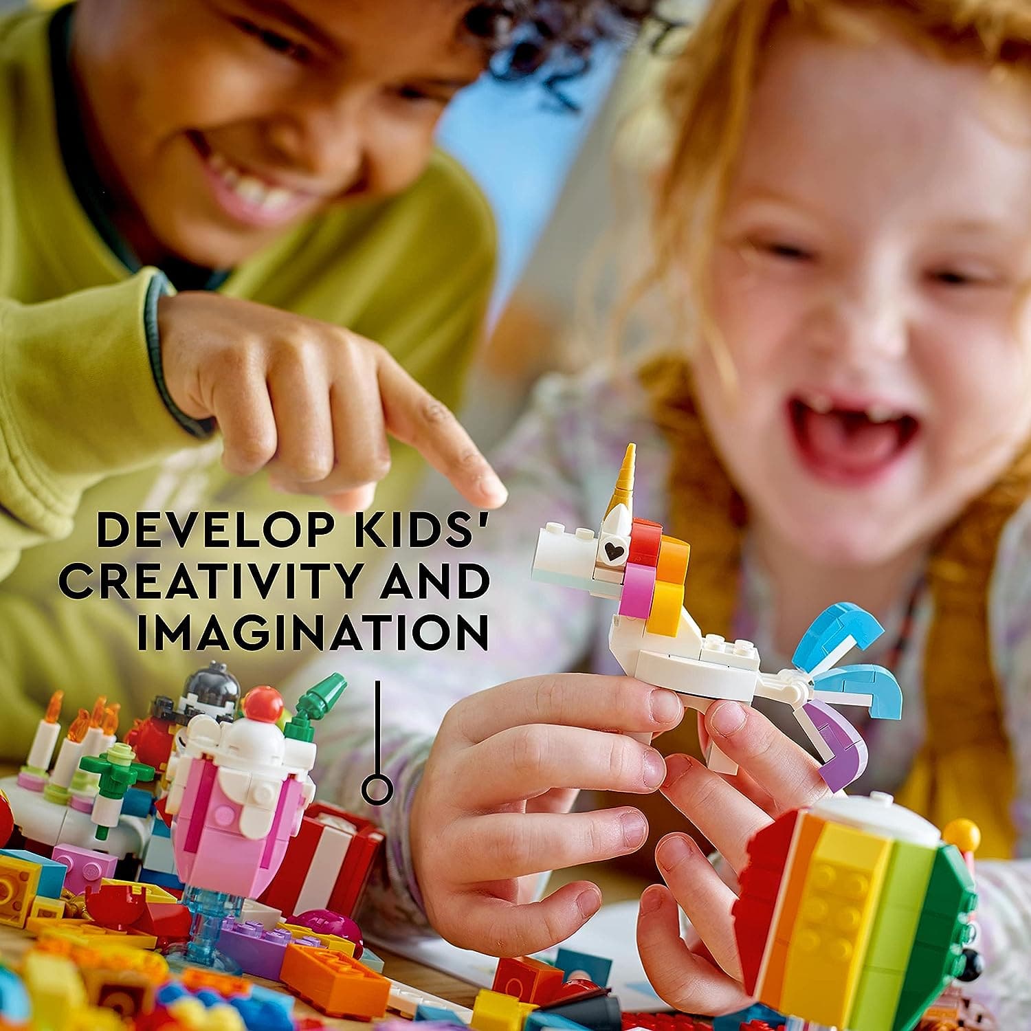 LEGO 11029 Classic Creative Party Box Bricks Set, Family Games to Play ...