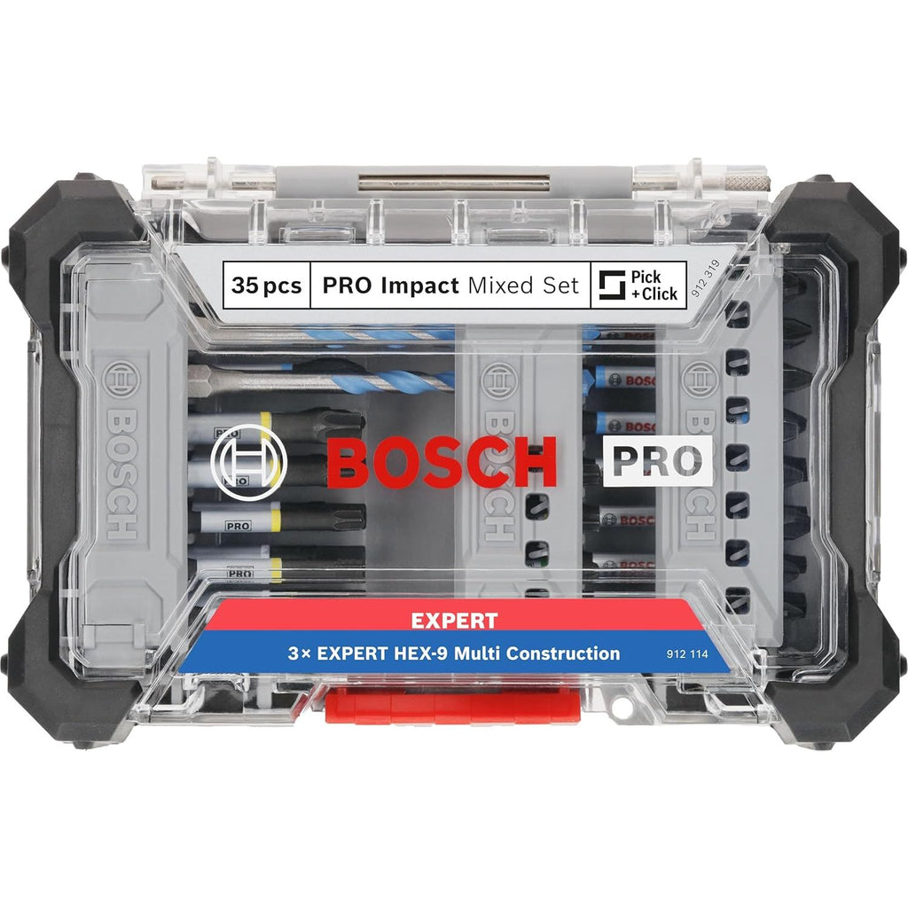 Bosch Professional 35-Piece Drill Bit Set – Pick and Click, with Bits ...