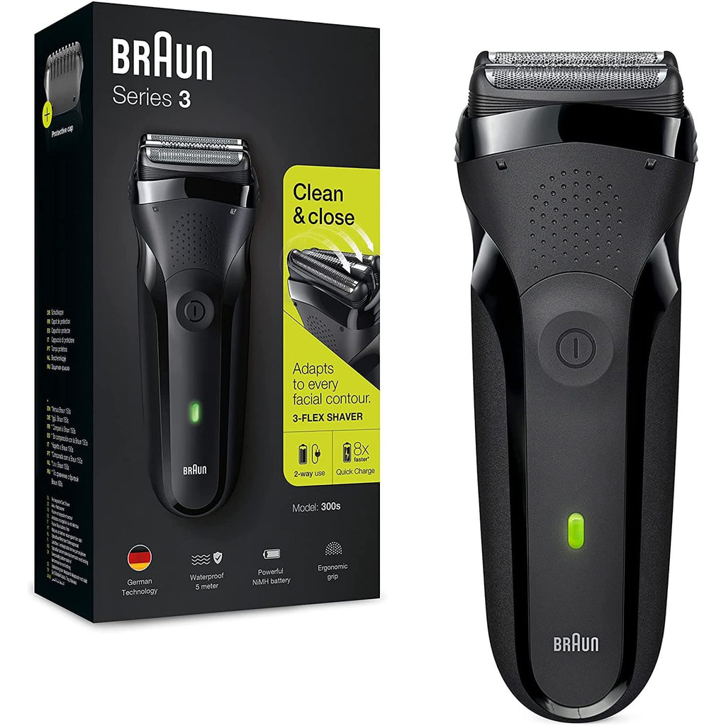 Braun Series 3 300 Electric Shaver for Men - Rechargeable, Cordless, 3 ...