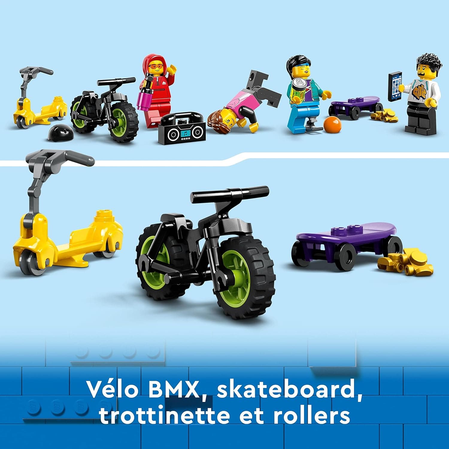 LEGO 60364 City Street Skate Park Set, Toy For Kids Aged 6 Plus Years ...