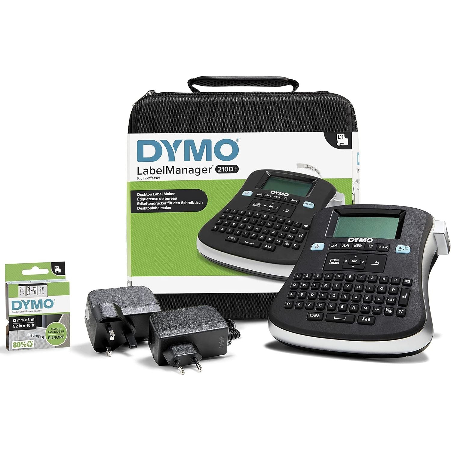 Dymo LabelManager 210D Handheld Label Maker Kit with QWERTY Keyboard ...