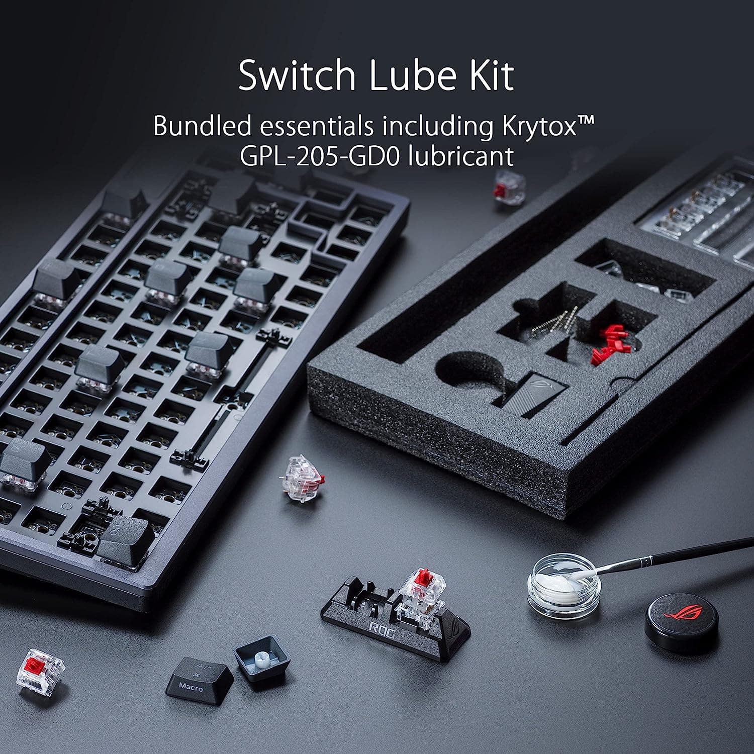 ASUS ROG Azoth 75% Wireless DIY Custom Gaming Keyboard, OLED display ...