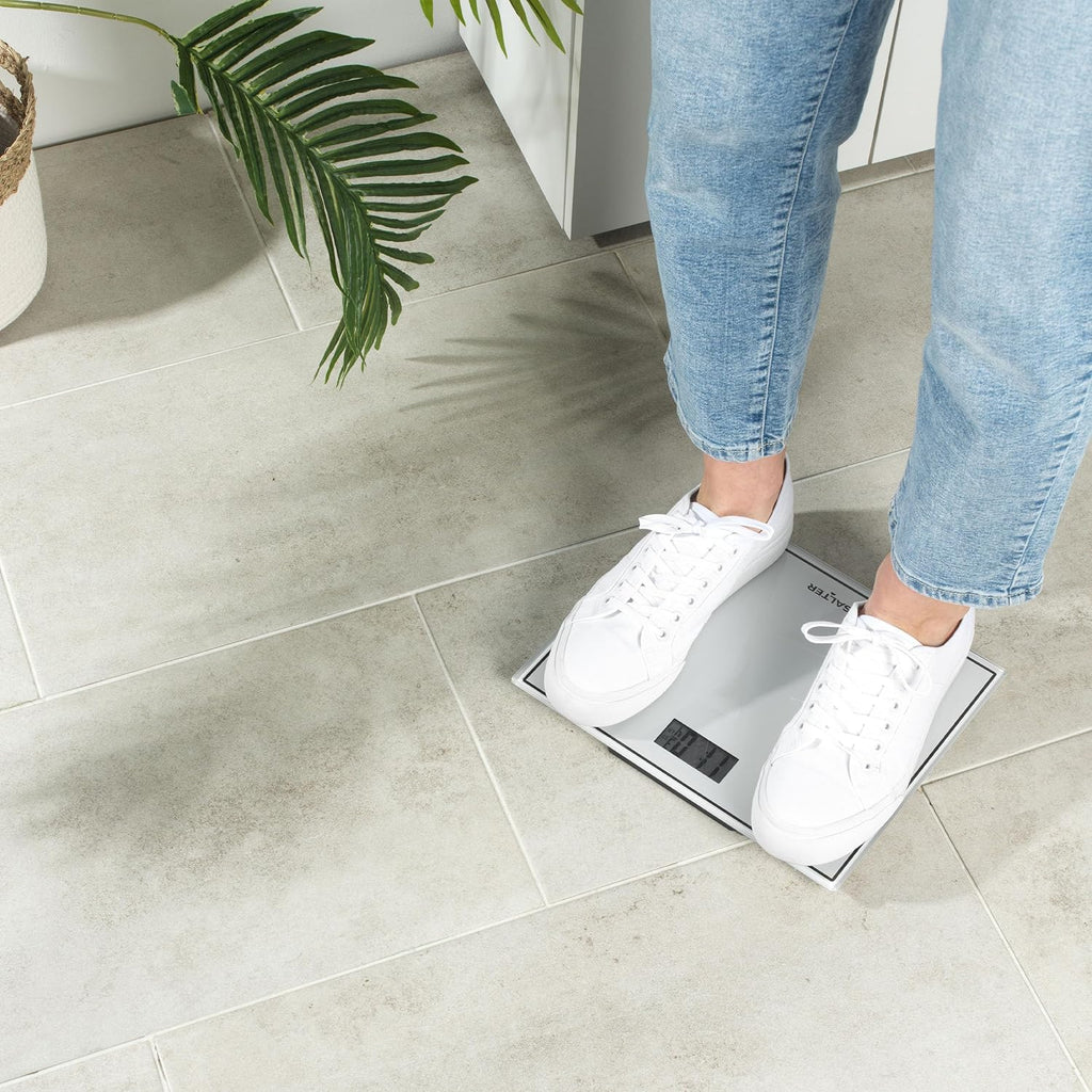 Salter 9207 WH3R Compact Bathroom Scale – Digital Bodyweight Scale wit ...