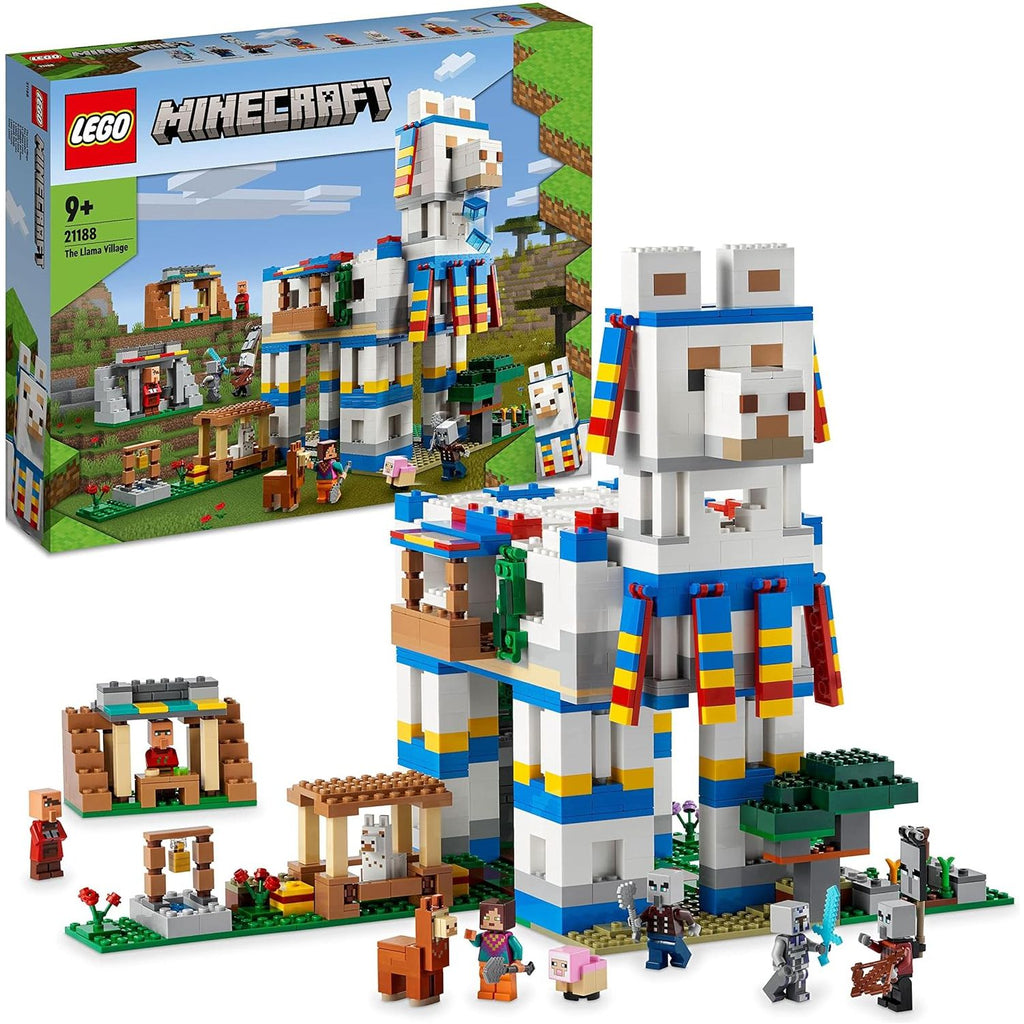 LEGO 21188 Minecraft The Llama Village Farmhouse Set – Modular Toy for ...