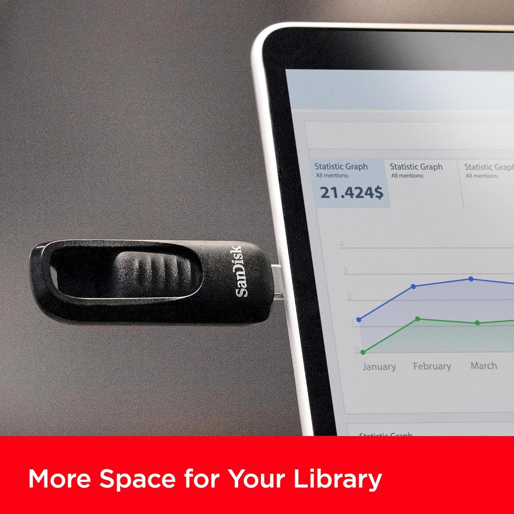 SanDisk Ultra Slider 128GB USB Type-C Flash Drive – USB 3.2 Gen 1, Up ...