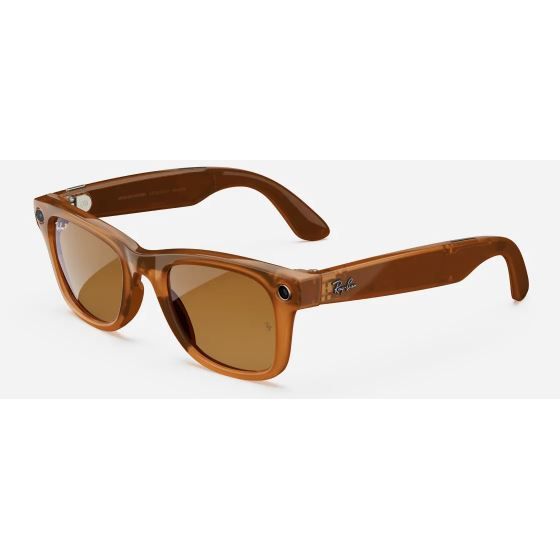Ray-Ban Meta Smart Glasses Wayfarer Large RW 4008 – Shiny Caramel ...