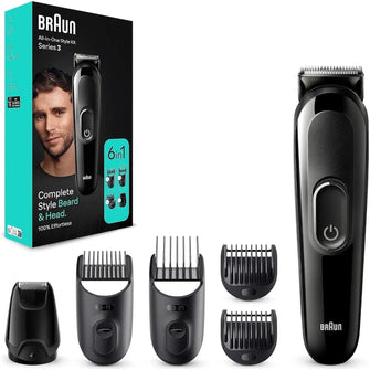 Braun All-In-One Style Kit Series 3 MGK3410, 6-in1 Kit For Beard, Hair ...