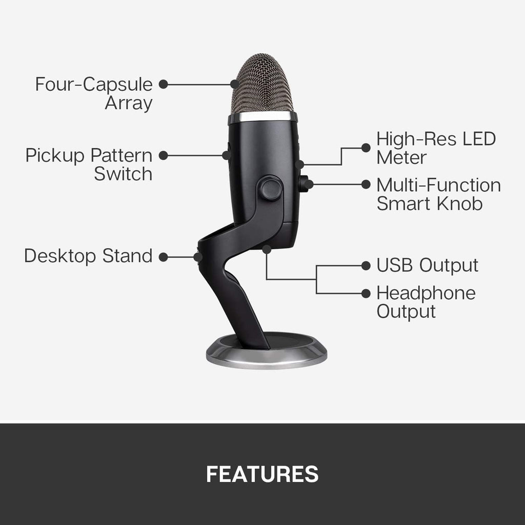 Logitech for Creators Blue Microphones Yeti x Professional USB Microph ...