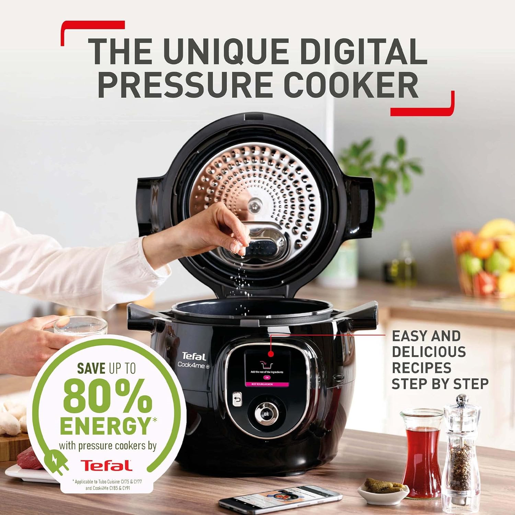 Tefal Cook4Me+ [CY851840] One-Pot Digital Pressure Cooker - 6 Litre [B ...