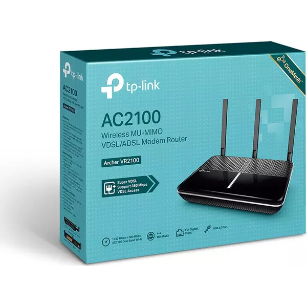 TP-Link AC2100 Wireless MU-MIMO VDSL/ADSL Modem Router, Dual-Band, Wi ...