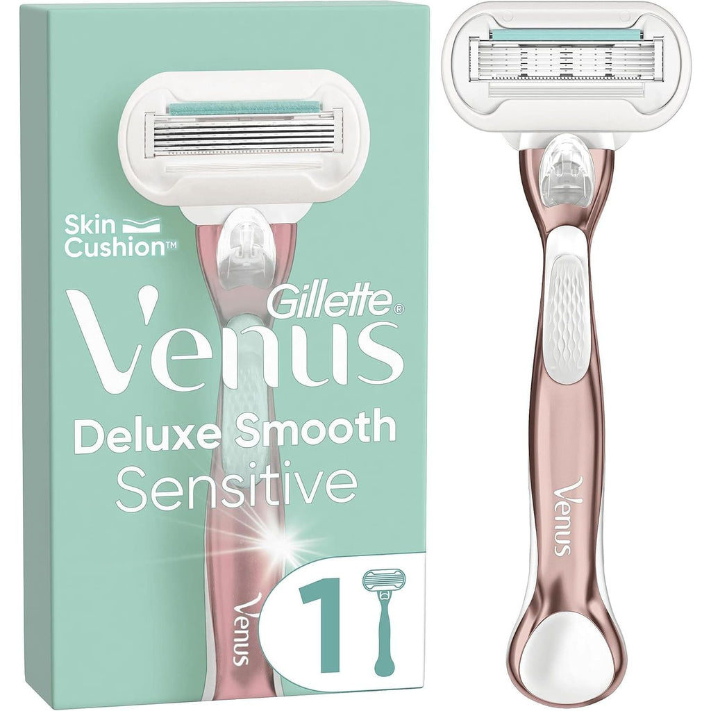 Gillette Venus Deluxe Smooth Sensitive RoseGold Women's Razor- 1 Blade ...