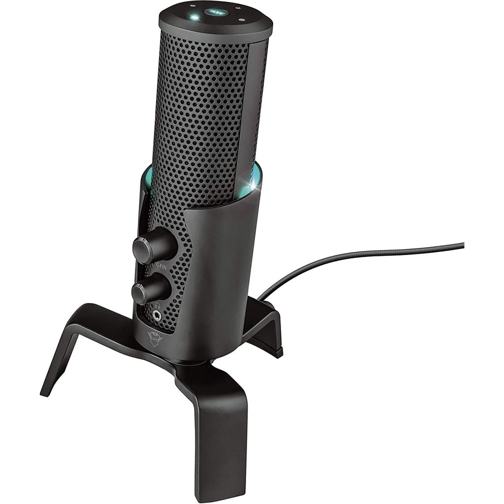 Trust Gaming GXT 258 Fyru USB 4-In-1 Streaming Microphone for PC, PS4 ...