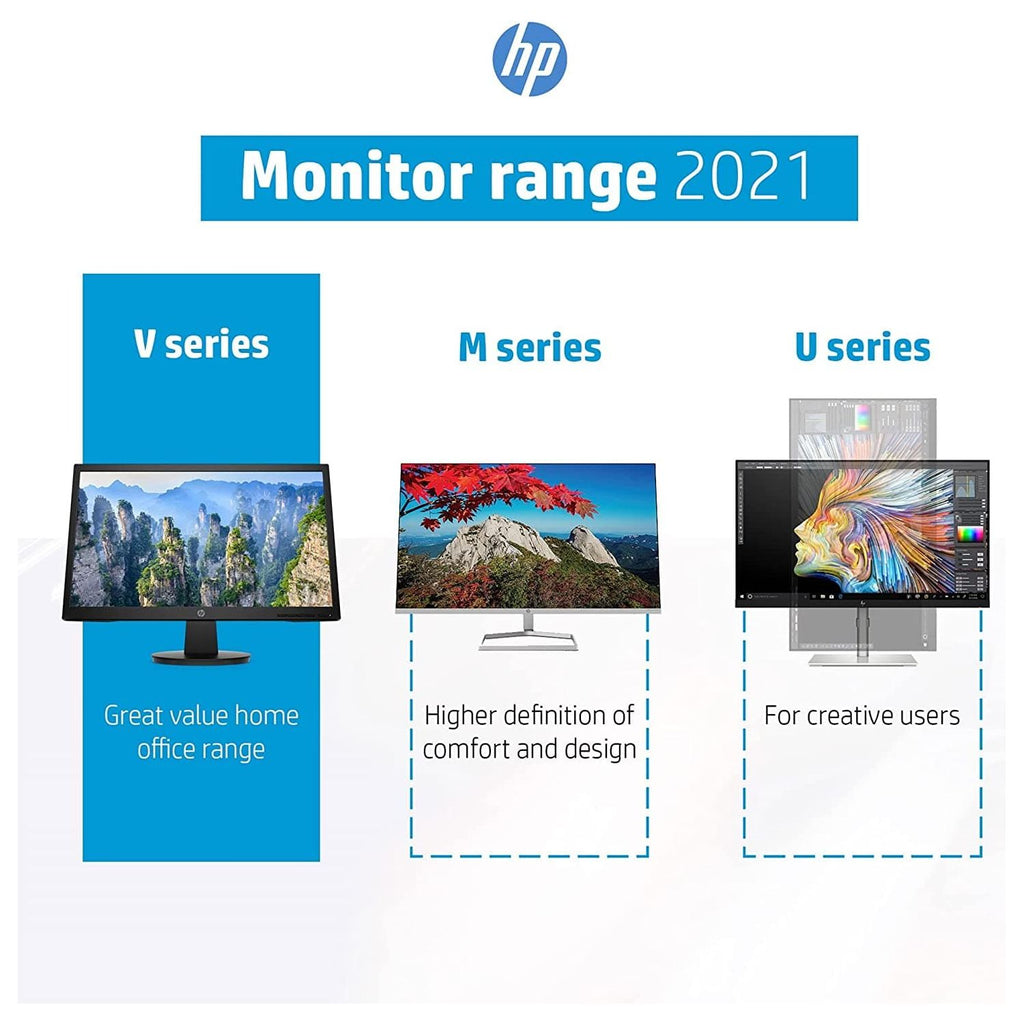 HP v22e Full HD Monitor (1920 x 1080) 21.5 Inch (1 VGA, 1 HDMI) - Black ...