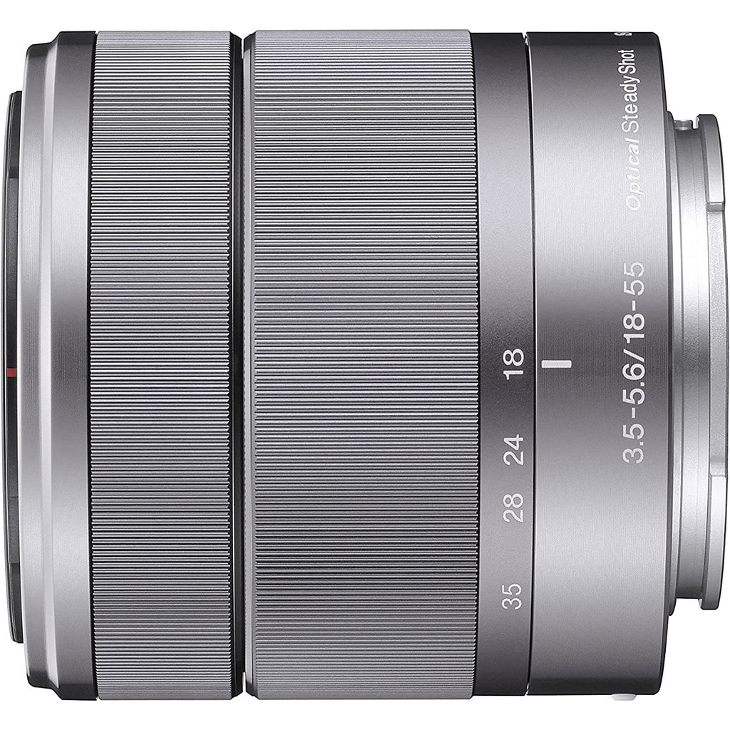 Sony Alpha SEL1855 E-mount 18-55mm F3.5-5.6 OSS Lens - Silver | Gadcet UK